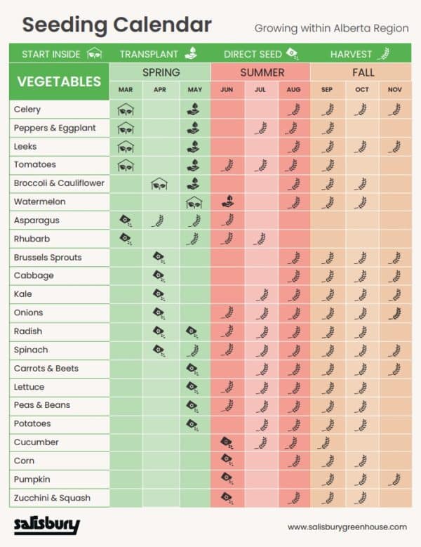 Your Seeding Calendar - Salisbury Greenhouse - Blog